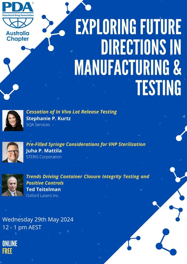 PDA Australia Chapter: Exploring Future Directions in Manufacturing ...