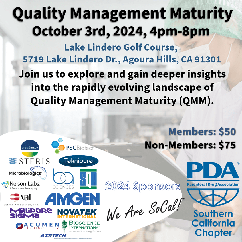 PDA Southern California Chapter: Quality Management Maturity (QMM ...